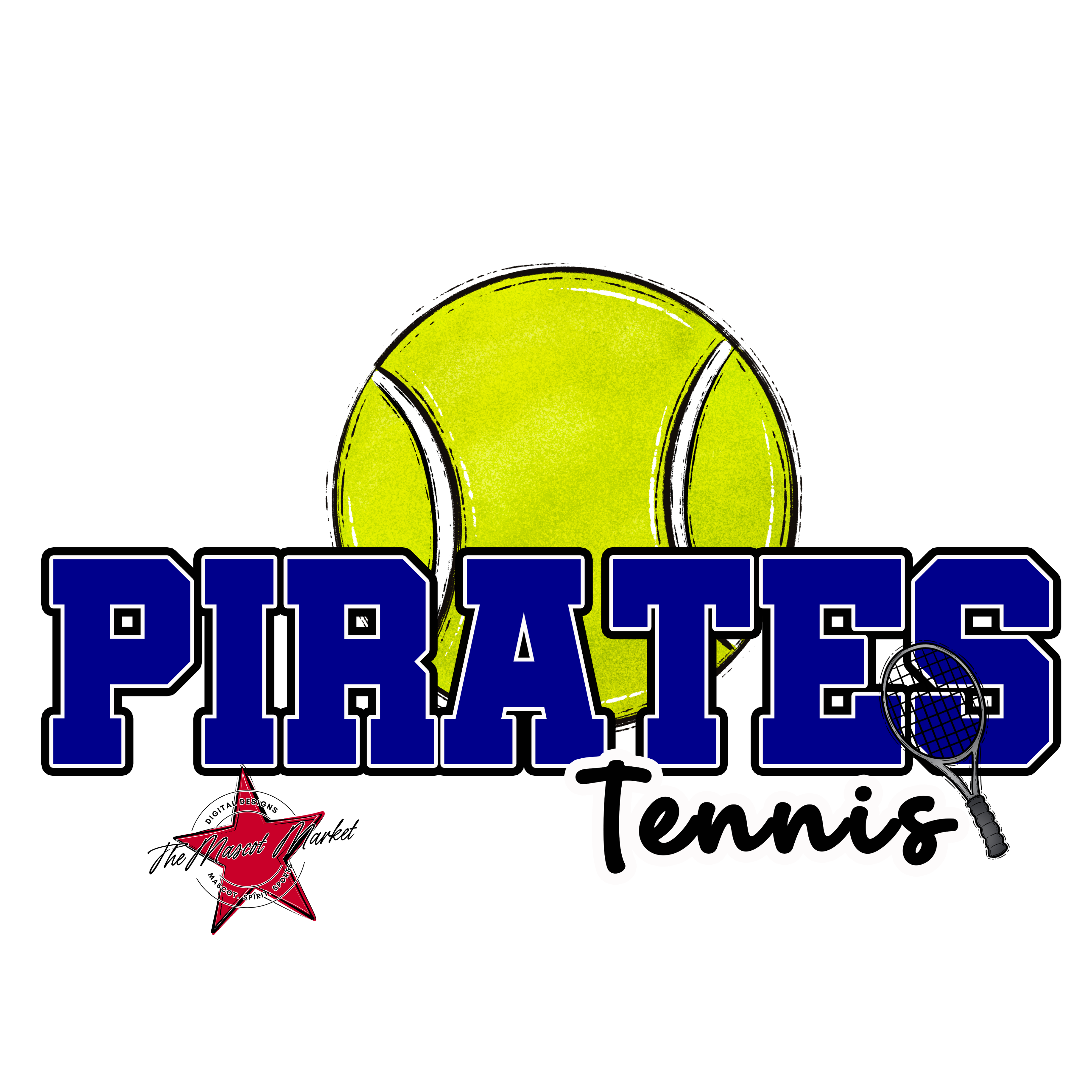 Pirates Varsity Tennis-Blue – The Mascot Market